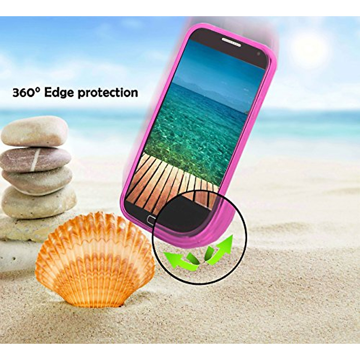 Cadorabo Case Compatible with LG L70 (1.SIM) in Pink - Shockproof and Scratch Resistant TPU Silicone Cover - Ultra Slim Protective Gel Shell Bumper Back Skin