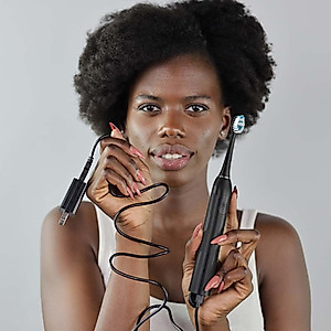 Electric Toothbrush Rechargeable Sonic Toothbrush for Kids and Adults, USB Toothbrush Longest Lasting Battery Life, Travel Case, USB Power Adapter and 4 Toothbrush Heads (Black)