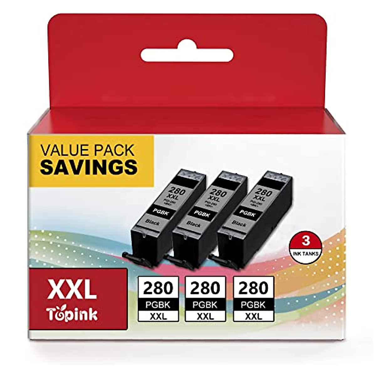 TR8520 for Canon PGI-280XXL PGI 280 XXL 280XXL Ink Cartridges for Canon Printers Compatible with PIXMA TR8620a TR7520 TR8520 TR8600 TS6120 TS6220 TS8120 TS8220 TS9120 TS9520 TS9521C Printer (3 PGBK)
