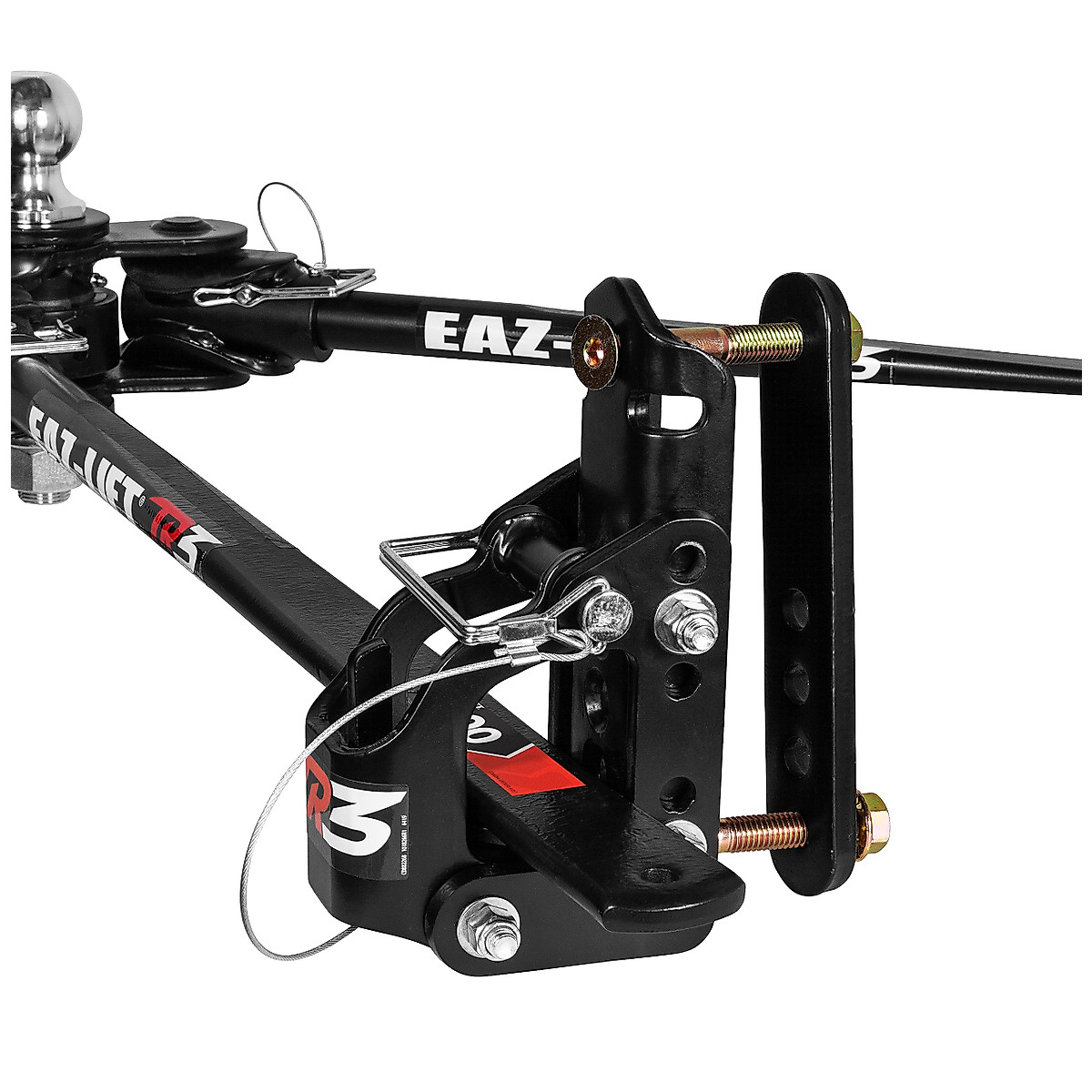 Camco Eaz-Lift Camper/RV TR3 1,000lb Weight Distribution Hitch Kit | Features Adjustable Sway Control & Pre-Installed 2-5/16-inch Hitch Ball | 1,200lb Max Tongue Weight Rating (48900)