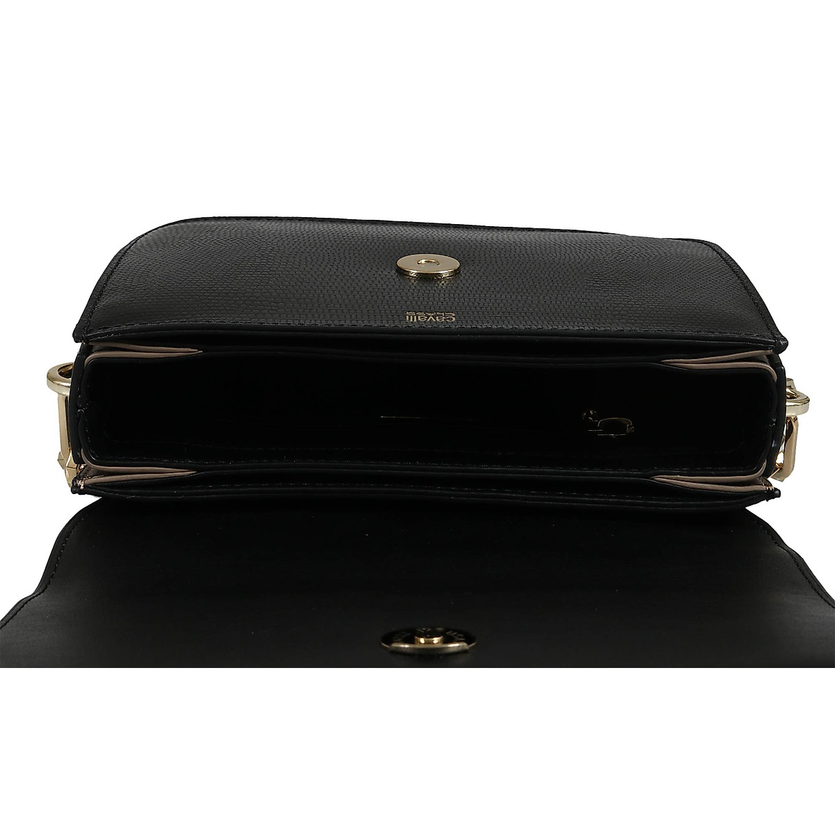 ROBERTO CAVALLI HXLPG6 999 Black/Olive Shoulder Bag for Womens