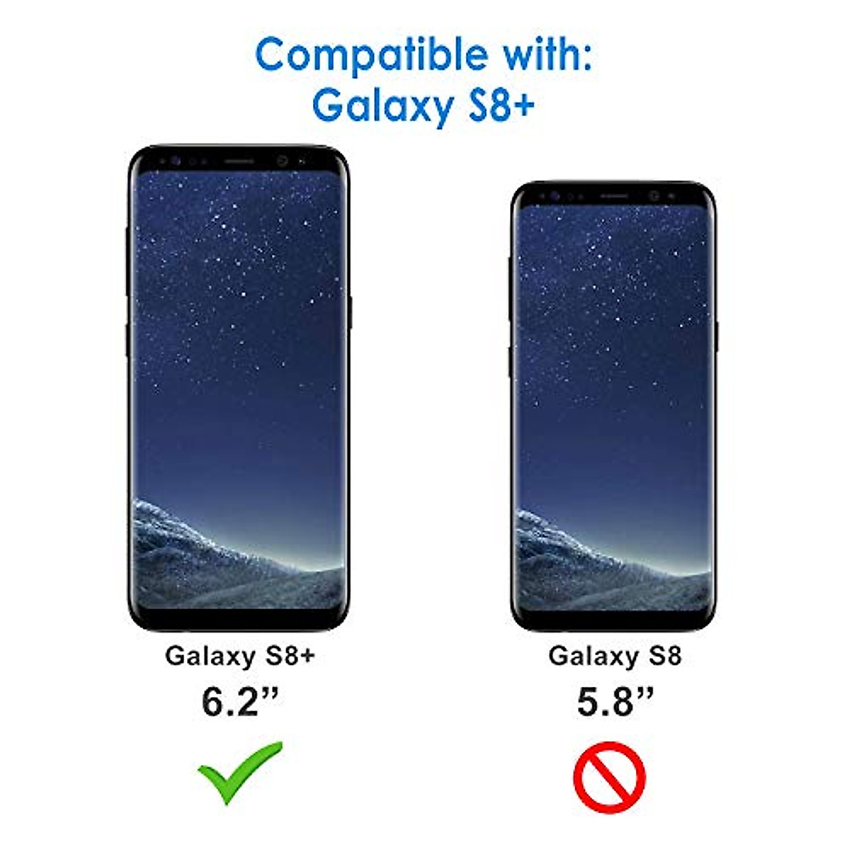 JETech Slim Fit Case Compatible with Samsung Galaxy S8 Plus S8+, Thin Phone Cover with Shock-Absorption and Carbon Fiber Design (Black)