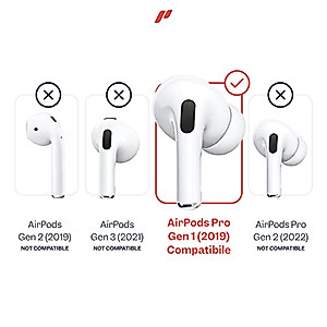Proof Labs 3 Pairs for AirPods Pro Ear Hooks Covers [Added Storage Pouch] Accessories Compatible with Apple AirPods Pro Generation 1 (White)