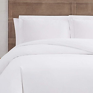 TRULY CALM HOME FOR HEALTH - Silver Cool Collection - Twin/Twin XL 2 Piece Duvet and Sham Set - Antimicrobial, Odor Control - White