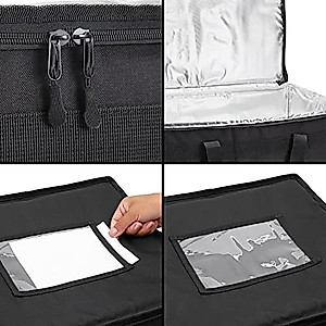 Stockroom Plus Commercial Insulated Food Delivery Bag with Handles and Zipper Top for Hot and Cold Food Delivery (XXL 23x14x14.5 in, Black)