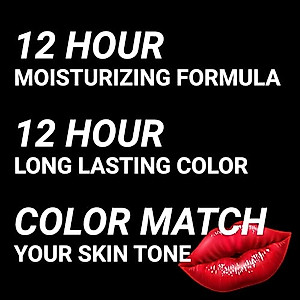 MOODmatcher original Color Changing Lipstick – 12 Hours Long-Lasting, Moisturizing, Smudge-Proof, Easy to Apply Creamy Lipstick, Glamorous Personalized Color, Premium Quality – Made in USA