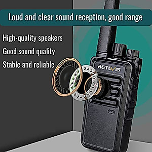 Retevis RT68 Walkie Talkies with Earpiece, Portable FRS Two-Way Radios Rechargeable, with 6 Way Multi Unit Charger, Hands Free, Long Range, Rugged 2 Way Radios 6 Pack for Adults School Manufacturing