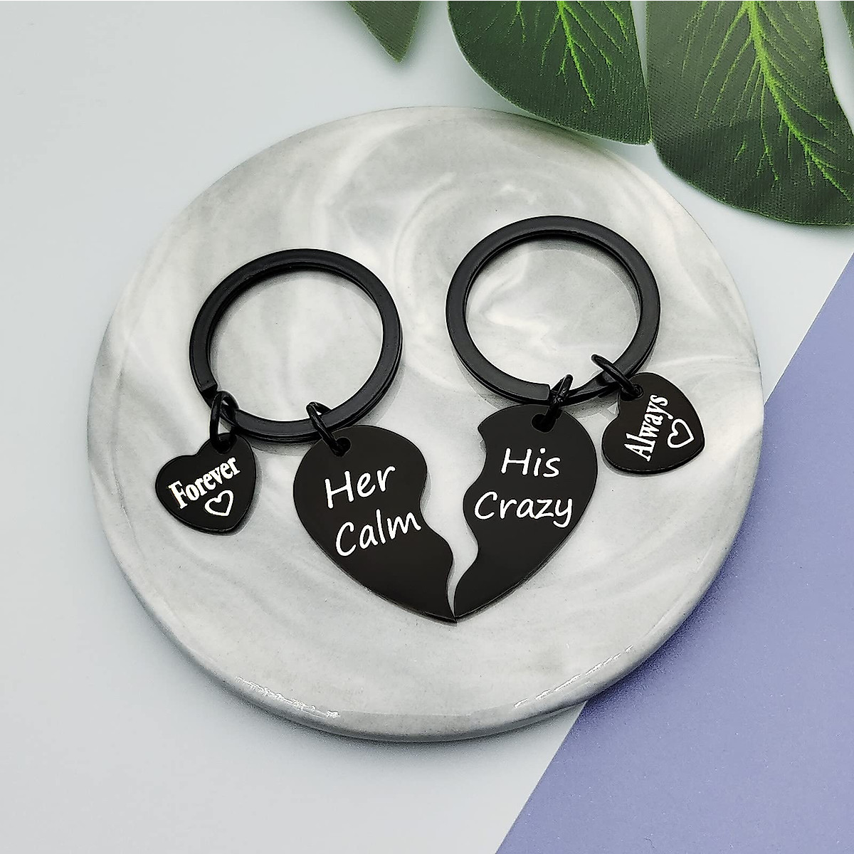 Vadaka Valentine's Day Boyfriend Gift from Girlfriend Couple Keychain Gift Anniversary Jewelry Keychain for Husband Wife His and Her Gifts Fiance Fiancee Gift Wedding Birthday Gifts for Women Men