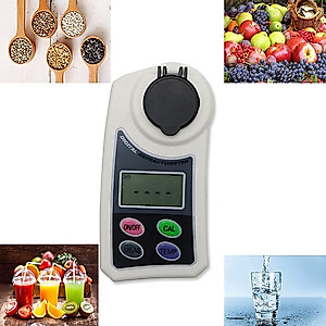 YFYIQI Digital Refractometer Brix Meter Tester for Measuring Sugar Content Water Samples Food Fruits Crops Range 0 to 55.0% Brix