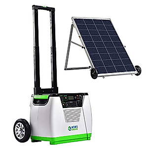 Nature's Generator GXNGAU Gold System Portable High Quality Generator with Solar Power Panel, USB Outlets, and AC Charging Cord