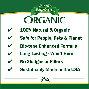 Espoma Organic Tree-Tone 6-3-2 Natural & Organic Fertilizer and Plant Food; 36 lb. Bag; Organic Fertilizer for All Trees. Use for Fruit Trees Like Peach & Apple Trees and All Shade Trees
