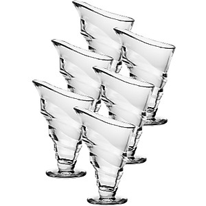 La Rochere Set of 6, 9.5 oz. Circee Ice Cream Tall Coupe,Clear