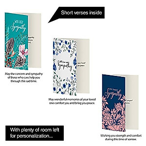 Dessie Unique Sympathy Cards With Greetings Inside, Envelopes and Matching Sealing Stickers. Includes Sturdy Storage Box, 30 Large Cards