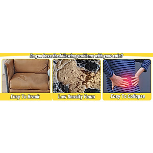 Eazy2hD Furniture Seat Couch Cushions Replacement 20" x 20" High-Density Foam Cushion Sag Repair Soft Chair Square Cushion Foam Support for Sofa Seat Cushiones（Quantity 2）