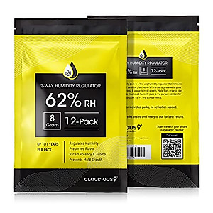 62% 2-Way Humidity Pack Regulator 8 Gram - 12 Count PAK for Humidors Herb Flower - Individually Sealed Bag – Solution for Convenient Humidification