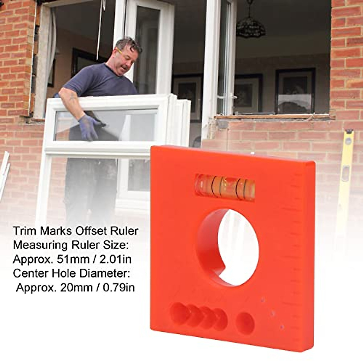 2Pcs Marks Offset Ruler, ABS Multifunction Parallel Lines Level 45 Degree Cutting Marking Carpentry Tool