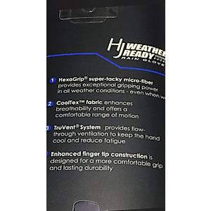 J&M Golf HJ Weather Ready Rain Gloves, Mens Medium/Large, Pair, New
