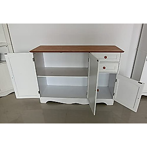 Homecharm-Intl 43.3x15.8x30.7-Inch Storage Cabinet,White(HC-001)