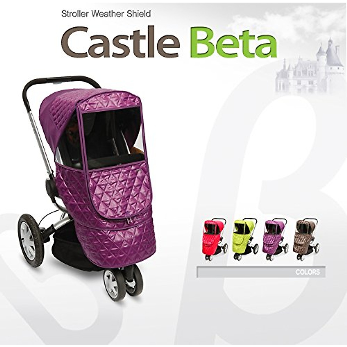 Manito Castle Beta Stroller Weather Shield (Chocolate)