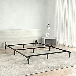 ctbsme Full Size Bed Frame, Sturdy Metal Bed Frame,9-Legs Base for Box Spring and Mattress, Easy Assembly Tool-Free, Black(53.5 * 74.5 * 7)