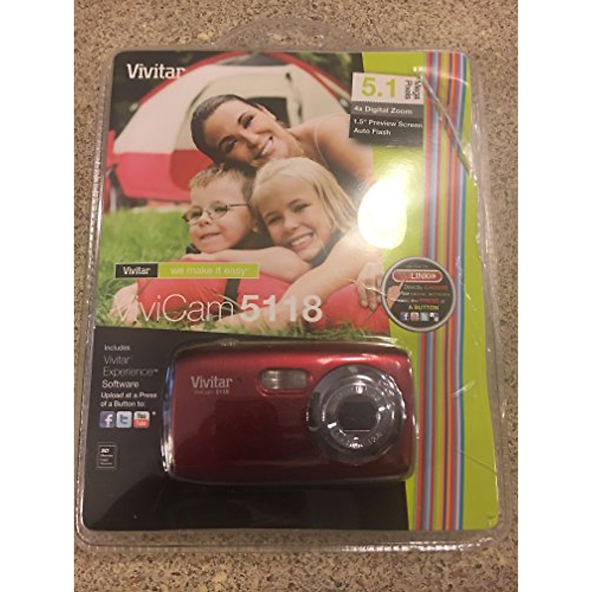 Vivitar 5118BL ViviCam 5 MP Compact System Camera with 1.5-Inch LCD Body (Blue)