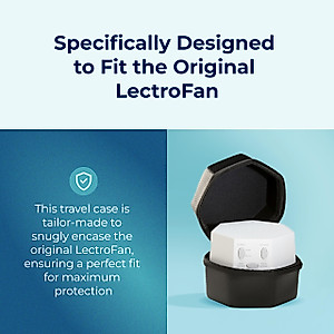 Adaptive Sound Technologies LectroFan Travel Case - Travel Case for LectroFan Sleep Sound Machine - Protective Case for LectroFan Sleep Device - Lightweight EVA & Silicon Rubber - Zip Close - Black