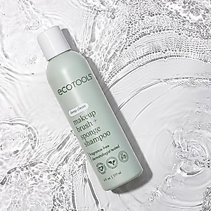 EcoTools Cleanser Shampoo for Makeup Brush/Sponge/Puffs, Remove Makeup & Impurities, Fragrance-Free, No Harsh Chemicals, Vegan & Cruelty-Free, 6 fl.oz./177 ml, 1 Count