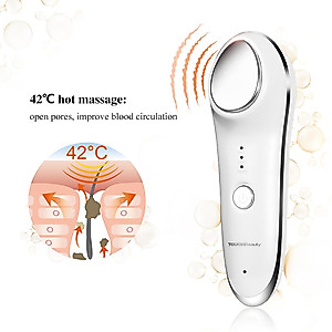 TOUCHBeauty Hot & Cold Facial Massager - Handheld Vibration Skin Rejuvenating Relaxation Device for Smoother Tighter Face, Skincare Warming & Cooling Beauty Tool for Women
