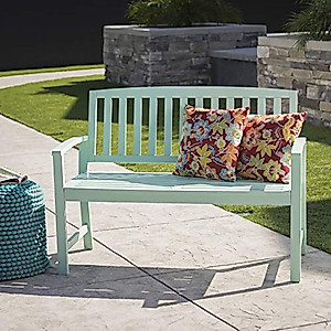 Christopher Knight Home Loja Outdoor Acacia Wood Bench, Light Mint