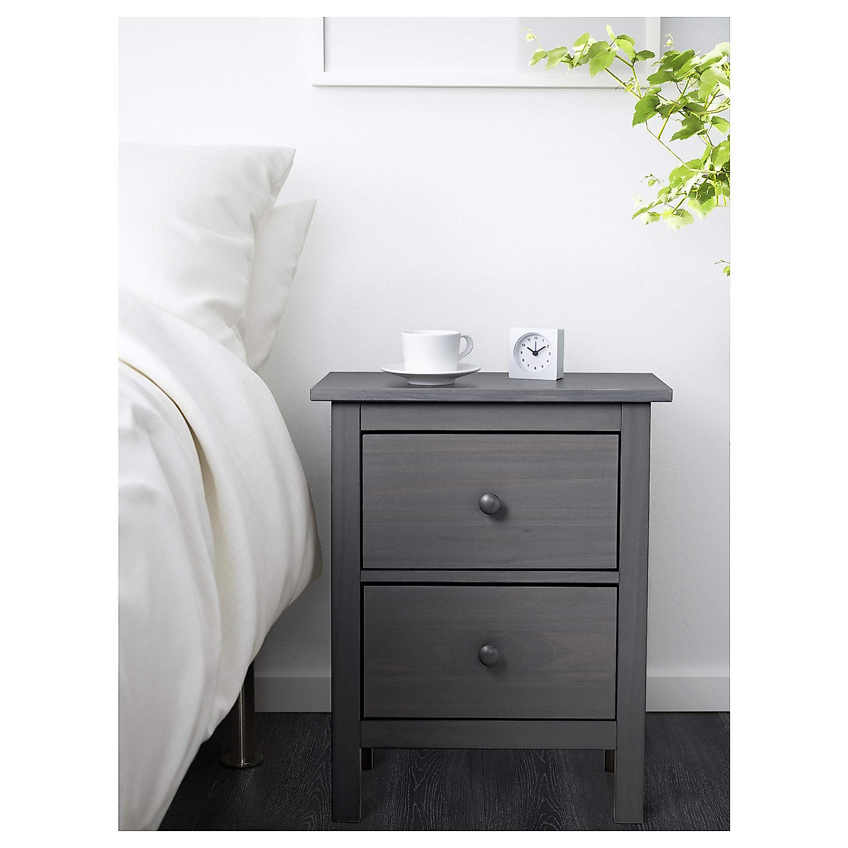 IKEA Hemnes 2-Drawer Chest, Gray Dark Gray Stained