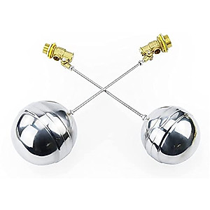 ZBCKKING Pipeline Valve Control Valve 1/2" 3/4" 1" Brass Float Valve Cold and Hot Water Tank Floating Ball Valve SS201 Stem Flow Control Cistern/Expansion Tanks Diverter Valve,High Pressure Brass Floa