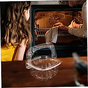 ULTECHNOVO 10pcs Boxes Transparent Cake Box Plastic Dessert Containers Mini Plastic Containers Plastic Cake Containers Mini Cake Containers with Lids Small Pie Box Sushi Packing Box Clear Box