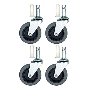 Mop Bucket Casters Set of 4 | 3" with Sockets | Replacement for Rubbermaid 7380-L1 …