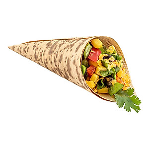 Restaurantware Bamboo Cone, Wooden Food Cone, Bamboo Food Cone - Perfect For Catering, Restaurants & Food Trucks - Medium 2" x 5" - 2.5 oz - 200ct Box - Restaurantware