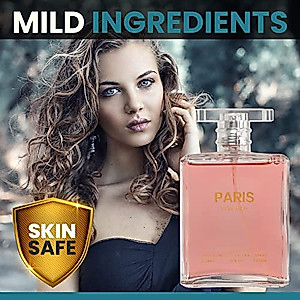 Paris For Her Eau de Parfum Spray Perfume, Fragrance For Women-Daywear, Casual Daily Cologne Set with Deluxe Suede Pouch- 3.4 Oz Bottle- Ideal EDT Beauty Gift for Birthday, Anniversary (3.4) (C)