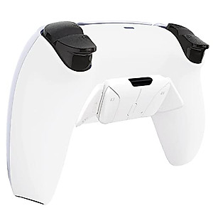 eXtremeRate White Programable RISE4 Remap Kit for PS5 Controller BDM 010 & BDM 020, Upgrade Board & Redesigned Back Shell & 4 Back Buttons for PS5 Controller - Controller NOT Included