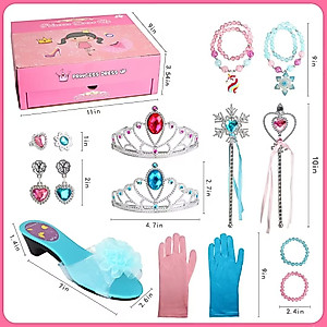 Princess Dress Up Girls Toys, Toddlers Pretend Play, Little Girls Role Play, Kids Jewelry, Princess Accessories Shoes, Girl Toys Age 3 4, Girls Gifts, Birthday Gifts for 3 4 Year Old Girls