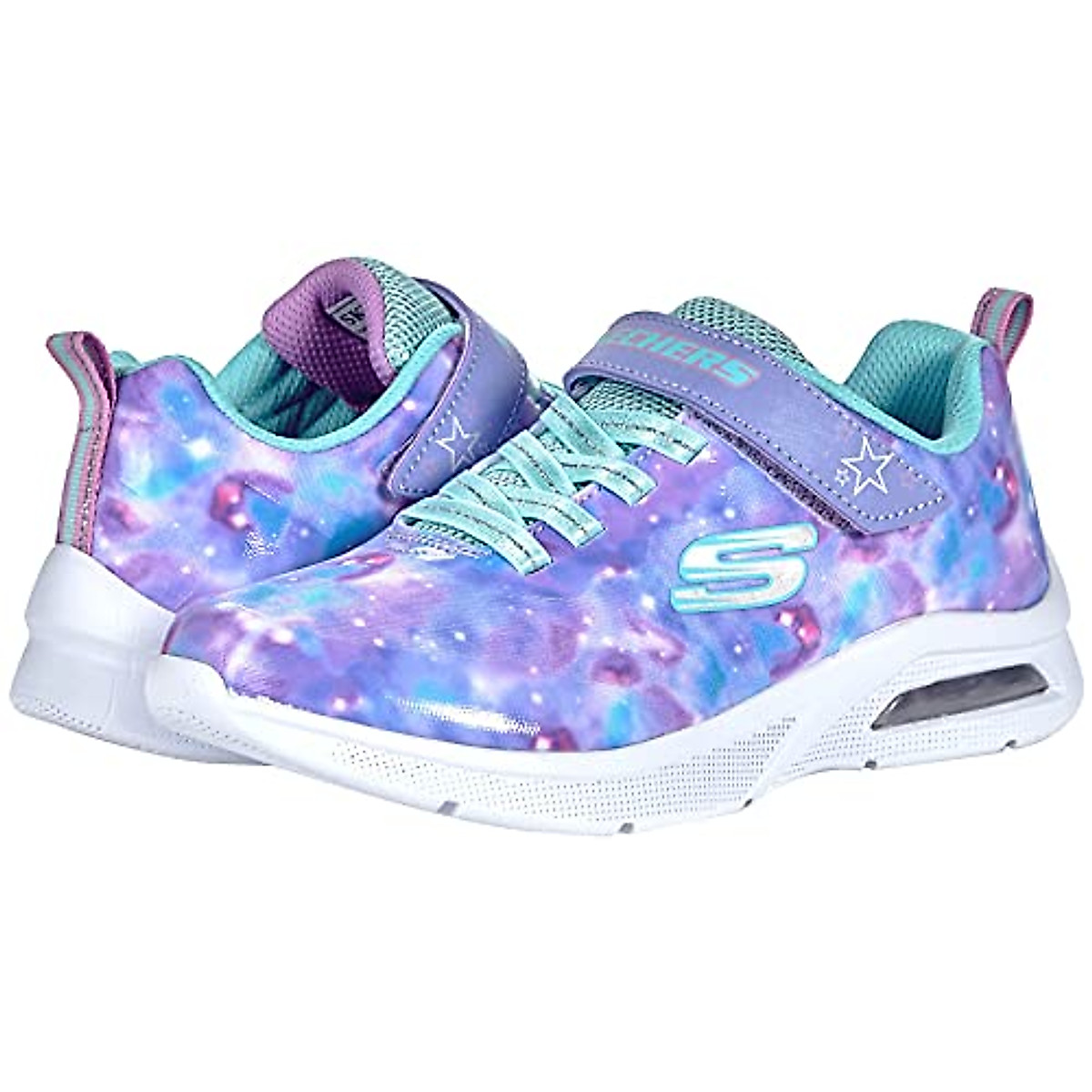 Skechers baby girls Microspec Max - Spiral Galaxy Sneaker, Lavendar/Multi, 11.5 Little Kid US