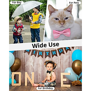 Zhanmai 20 Pcs Boys Bow Ties Pre-tied Bow Ties Bulk with Adjustable Neck Band for Kids Wedding Birthday Party(Cute Style)