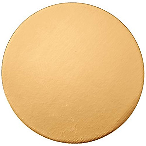Fox Run 12-Piece Cardboard Scalloped Cake Circle Base, 10 x 10 x 0.25 inches, Gold