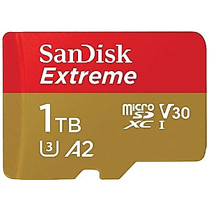 SanDisk Extreme 1TB Memory Card for GoPro Action Camera Hero 11 Black and Hero11 Black Mini (SDSQXAV-1T00-GN6MN) V30 A2 UHS-I U3 Class 10 Bundle with 1 Everything But Stromboli MicroSDXC Card Reader