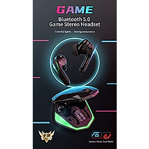 Wireless Earbuds Bluetooth - New Bluetooth Headphones, with Digital Display Intelligent, Noise Reduction, LED Colorful Breathing Light, Video Games Bluetooth Headset for Sport