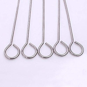 Chinshwehaw 12-Inch Long Stainless Steel Skewers BBQ Skewers Barbecue Skewers Barbecue Skewers Poultry Roast Goose Needle Skewers for Barbecue Shish Kebab Kabob Reusable Sticks 12 Pack