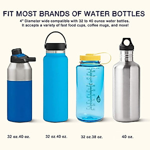 Cup Holder Tray for Car, Drink Holder Expander Compatible with Yeti 20/26/30 oz Hydro Flasks 32/40 oz Nalgenes 30/32/38/48 oz Camelbak 32/40 oz Detachable Tray Table