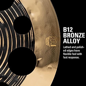 Meinl Cymbals Classics Custom Dual 18" Trash Crash Cymbal for Drum Set, Dark/Brilliant — Made in Germany — B12 Bronze, 2-Year Warranty (CC18DUTRC)