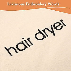 ERKXD Hair Dryer Bags Drawstring Bag Container Hairdryer Bag for travel bathroom (White)