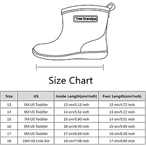 Toddler Rain Boots Baby Rain Boots Short rain boots for toddler Easy-on Lightweight and Waterproof