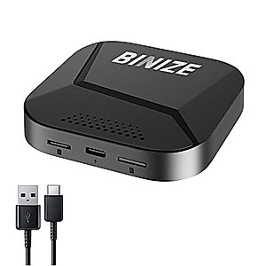 Binize Android 12 Multimedia Video Box Support Wireless Carplay&Android Auto, Carplay AI Box Carplay Streaming Support YouTube,Netflix