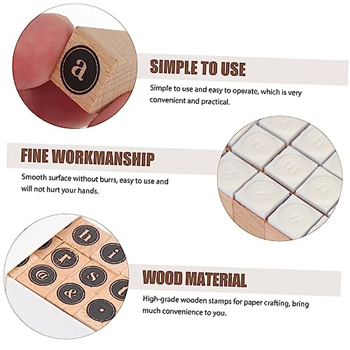 SEWACC 30pcs Alphabet Pocket Stamp Envelope Wax Stamp Embellishment Seal Stamper Diary and Scrapbooking Stamp Letter Stamp Letter Decor Wooden Stamps Wood Alphabet Stamps DIY Craft Stamps