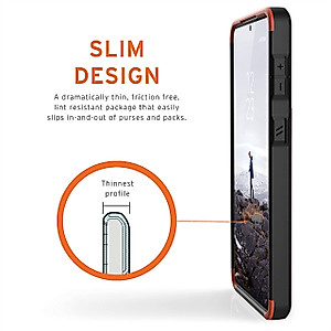 URBAN ARMOR GEAR UAG Designed for Samsung Galaxy S21 Plus Case Black Sleek Ultra-Thin Shock-Absorbent Civilian Protective Cover, [6.7 inch Screen]